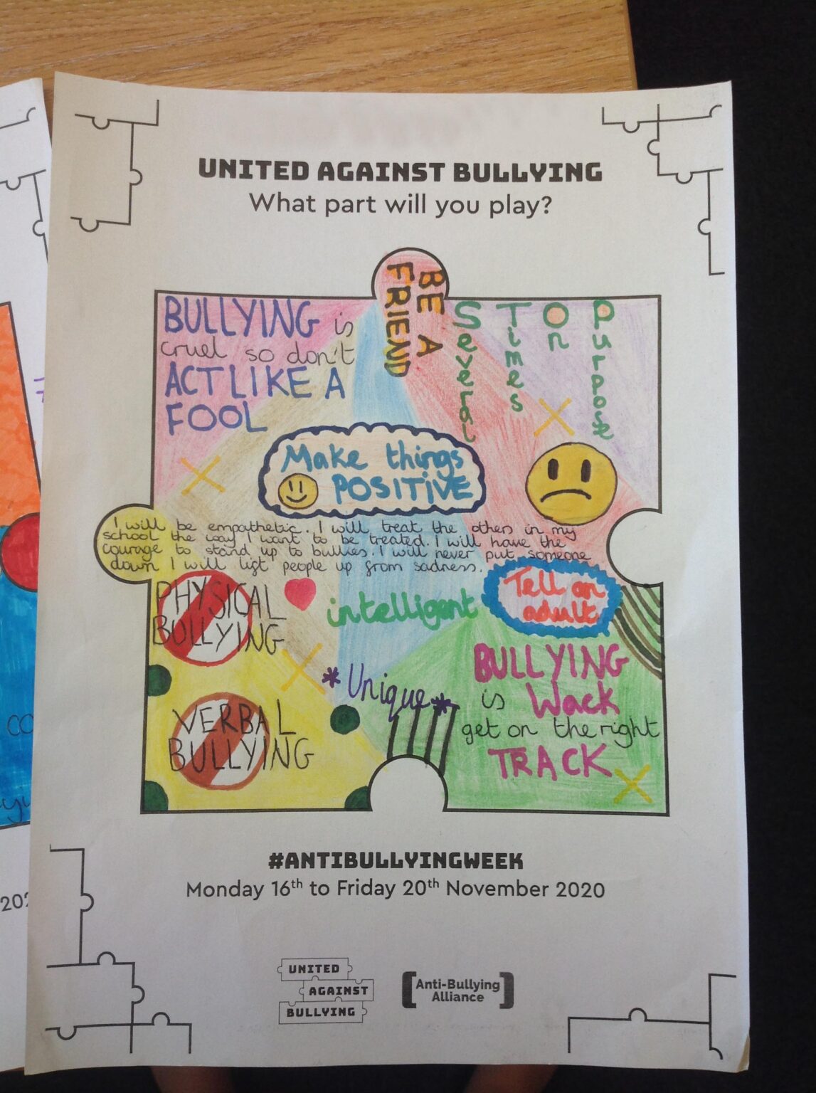 Anti-bullying Week 2020 - Dame Elizabeth Cadbury School