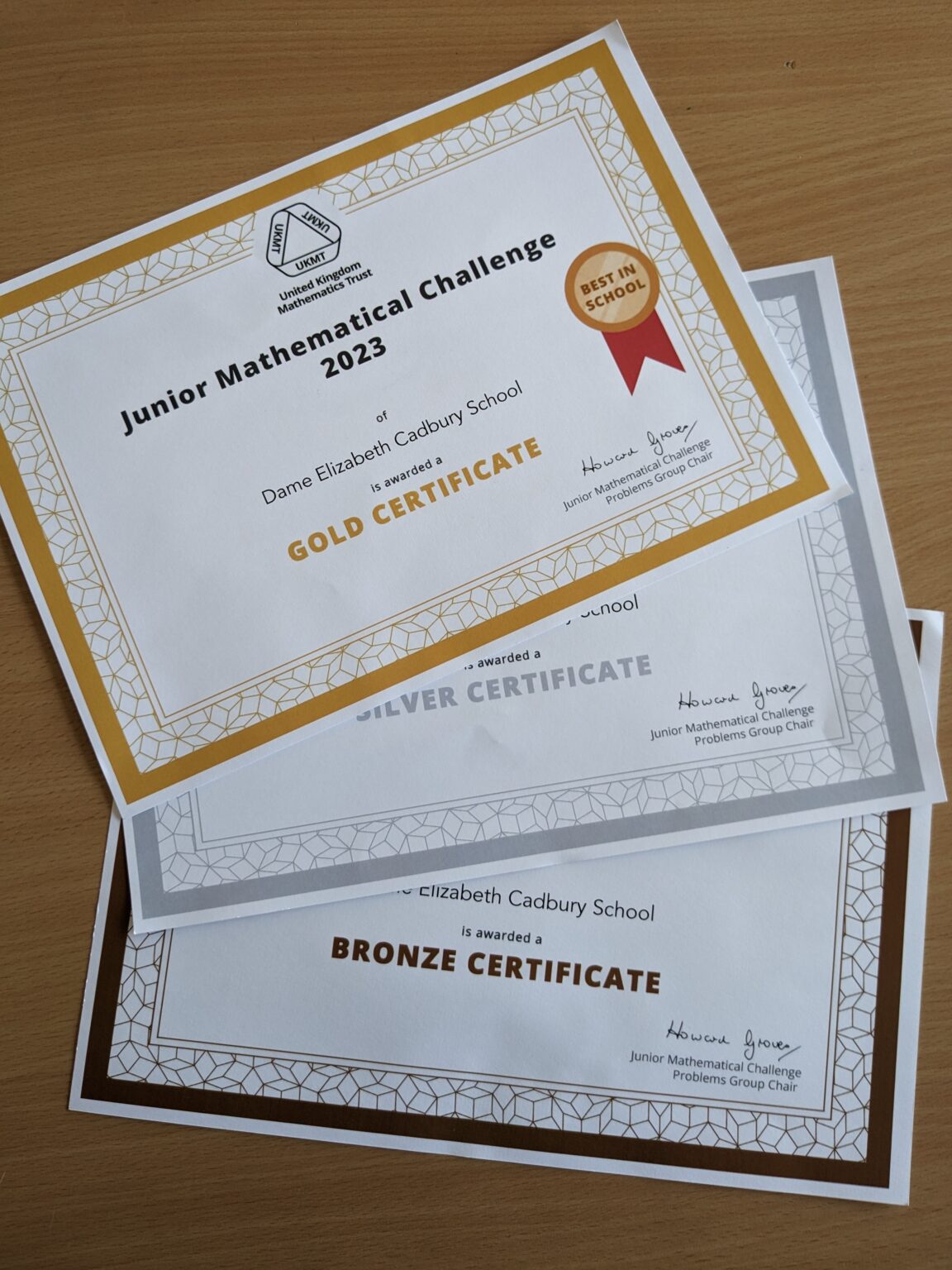 UKMT Maths Challenge - Dame Elizabeth Cadbury School