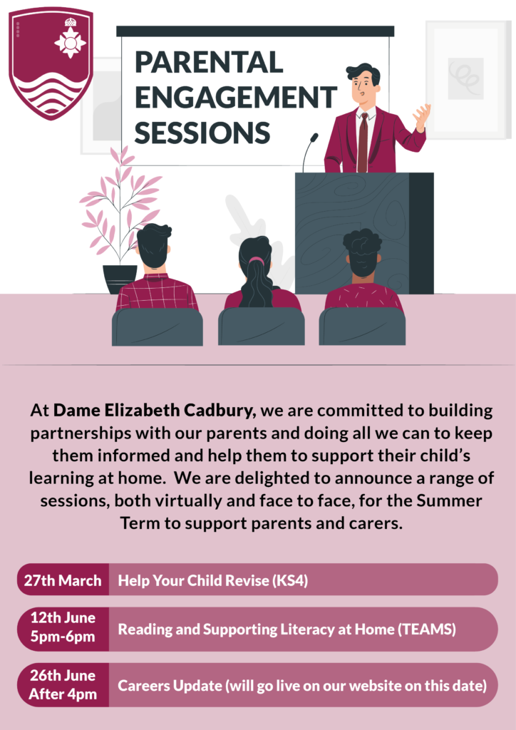 Parent/Carer Support Workshops – Dame Elizabeth Cadbury School