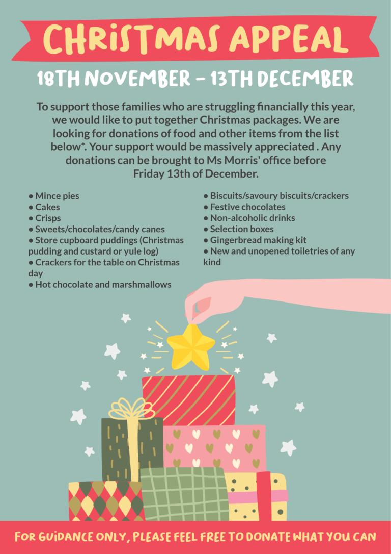 Christmas Appeal - Dame Elizabeth Cadbury School