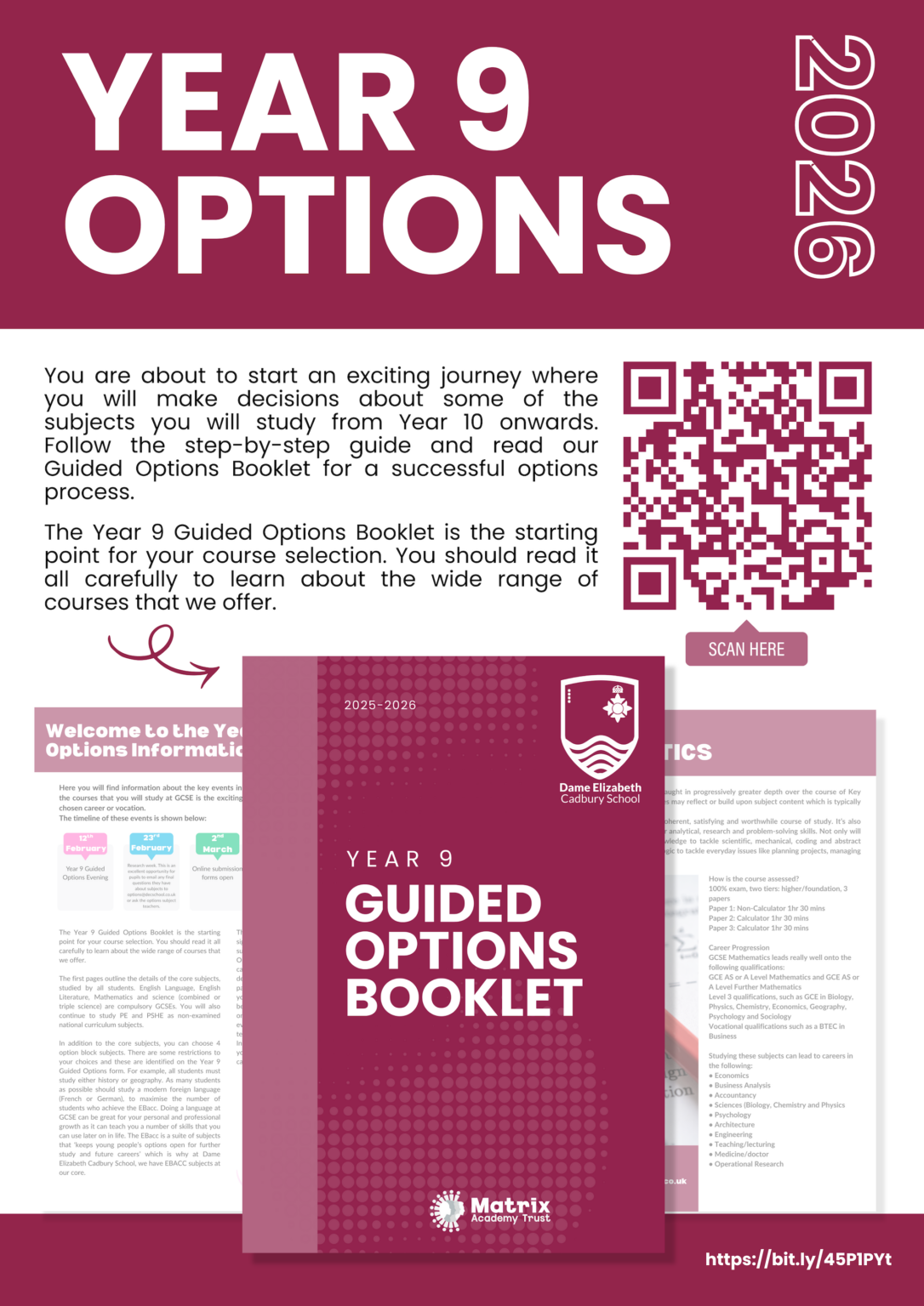 Year 9 Guided Options Launch - Dame Elizabeth Cadbury School